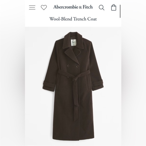 Abercrombie & Fitch | Jackets & Coats | Iso Abercrombie Fitch Woolblend Trench Coat Brown Xs Or ...